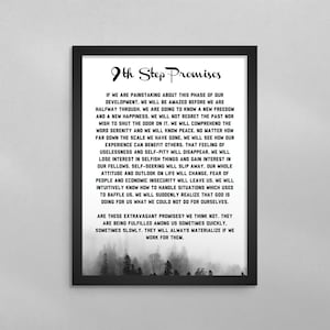 9th Step Promises Poster AA NA Third - Alcoholics and Narcotics ...