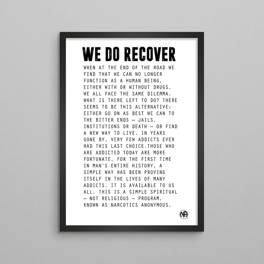 Na Chapter 8 We Do Recover Poster Narcotics Anonymous Etsy