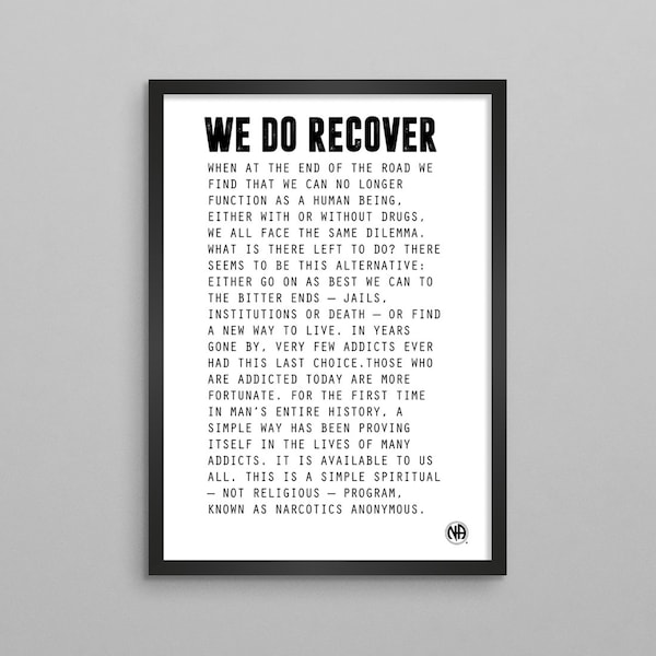 We Do Recover Poster - Etsy