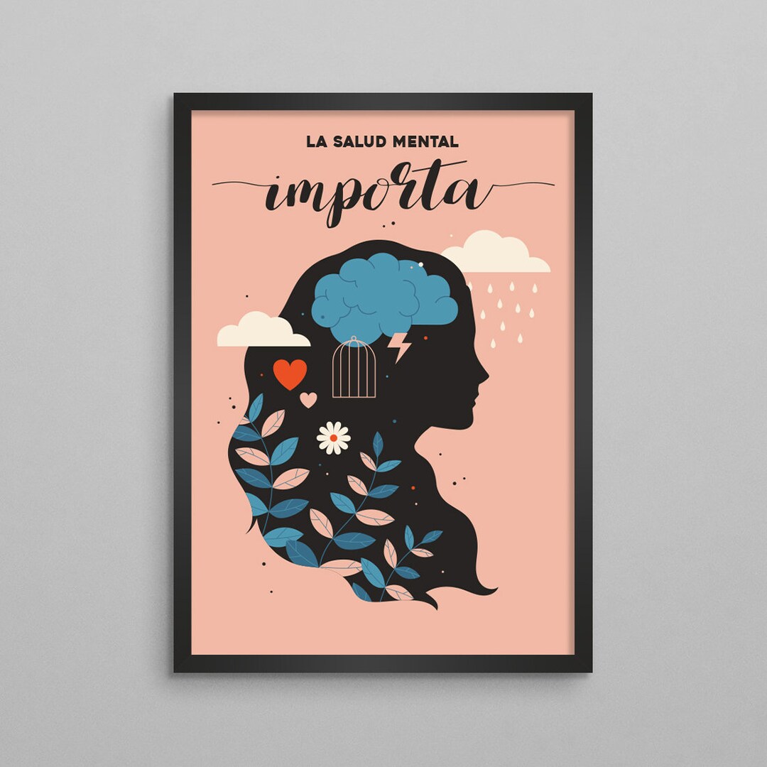 SPANISH Mental Health Matters Salud Mental Importa Illustration Poster ...