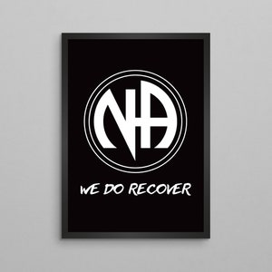 We Do Recover Narcotics Anonymous NA Poster Black or White - Etsy