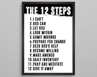 Aa 12 Steps Poster - Etsy