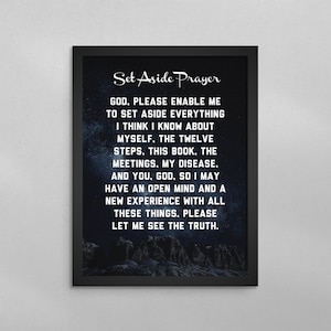 Set Aside Prayer Poster: AA NA Recovery Gift - Etsy