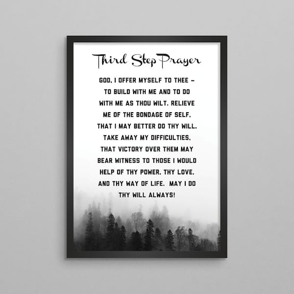 Third Step Prayer Poster - Etsy
