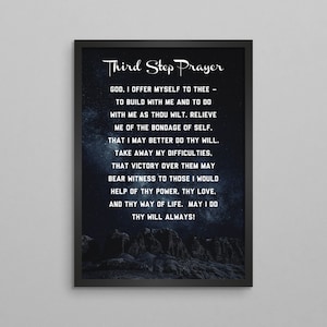 3rd Step Prayer Poster - AA NA Third - Alcoholics and Narcotics ...