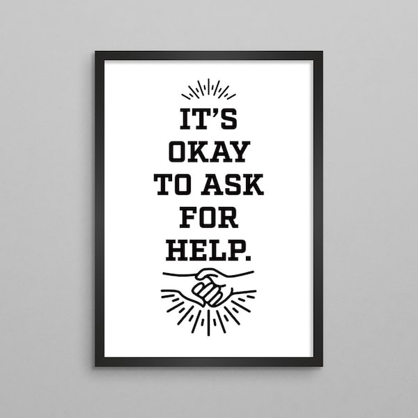Ask for Help Poster - Etsy
