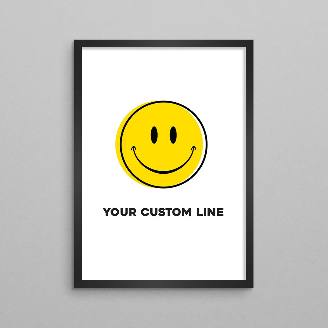 Custom Smiley Face Poster Frame for Kids Teens Students Smile Faces Art ...