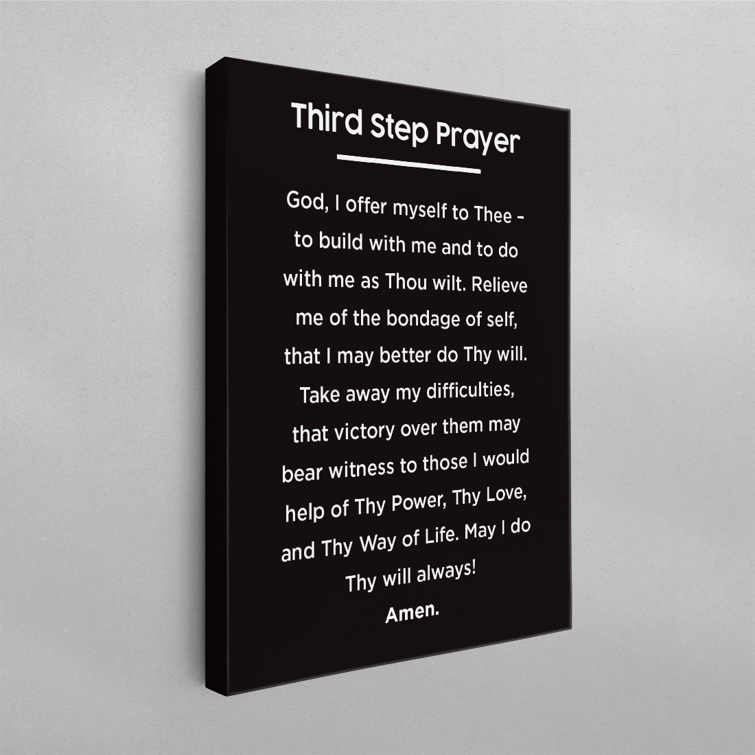 Third Step Prayer Poster: Minimalist Addiction Recovery Art - Etsy