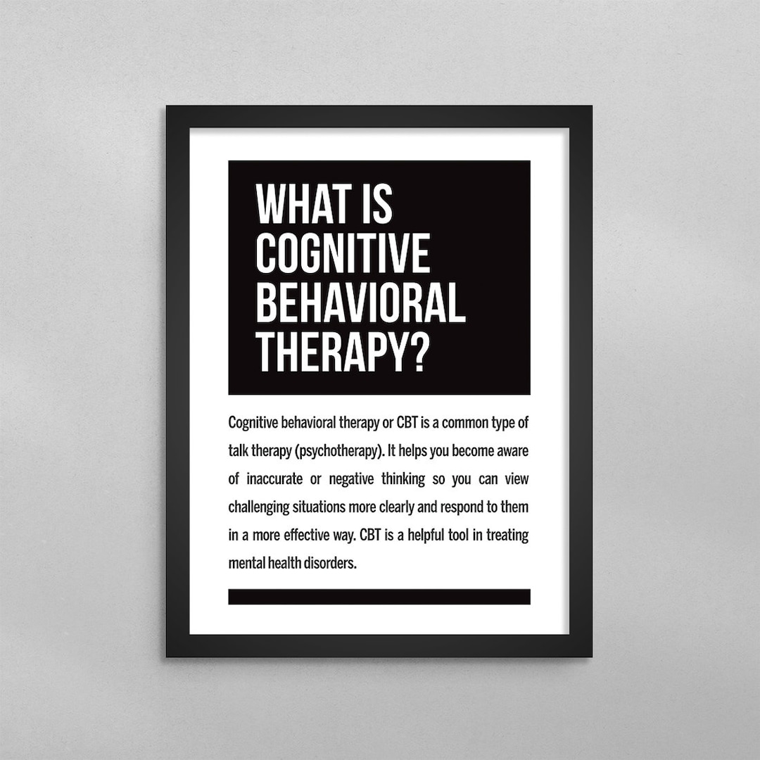 Mental Health Awareness Poster What is Cognitive Behavioral Therapy CBT ...