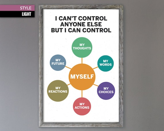 I Can't Control Anyone Else But Myself Therapy Poster | Etsy