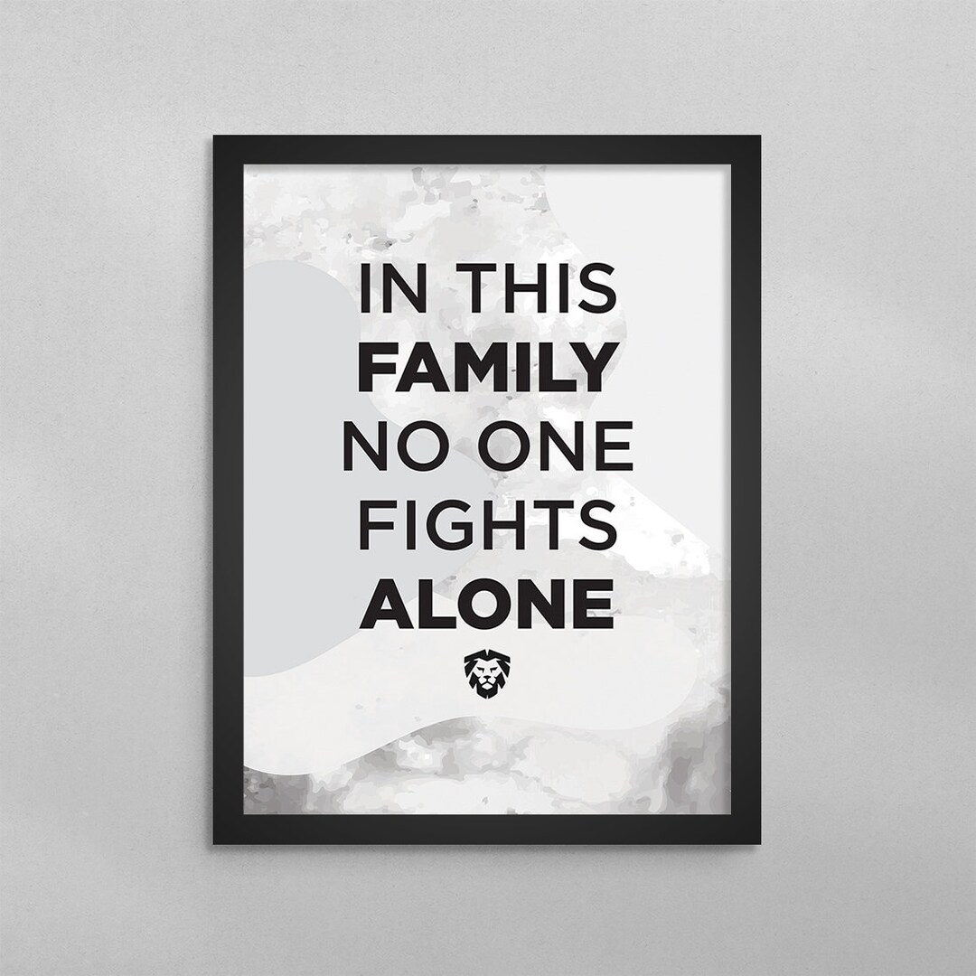 Mental Health Awareness Poster Wall Art in This Family No One Fights ...
