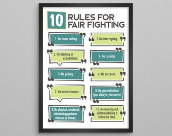 Fair Fighting Rules Print - Etsy