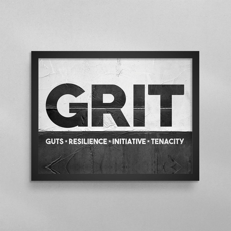 Mental Health Awareness Poster Wall Art GRIT Guts Resilience - Etsy