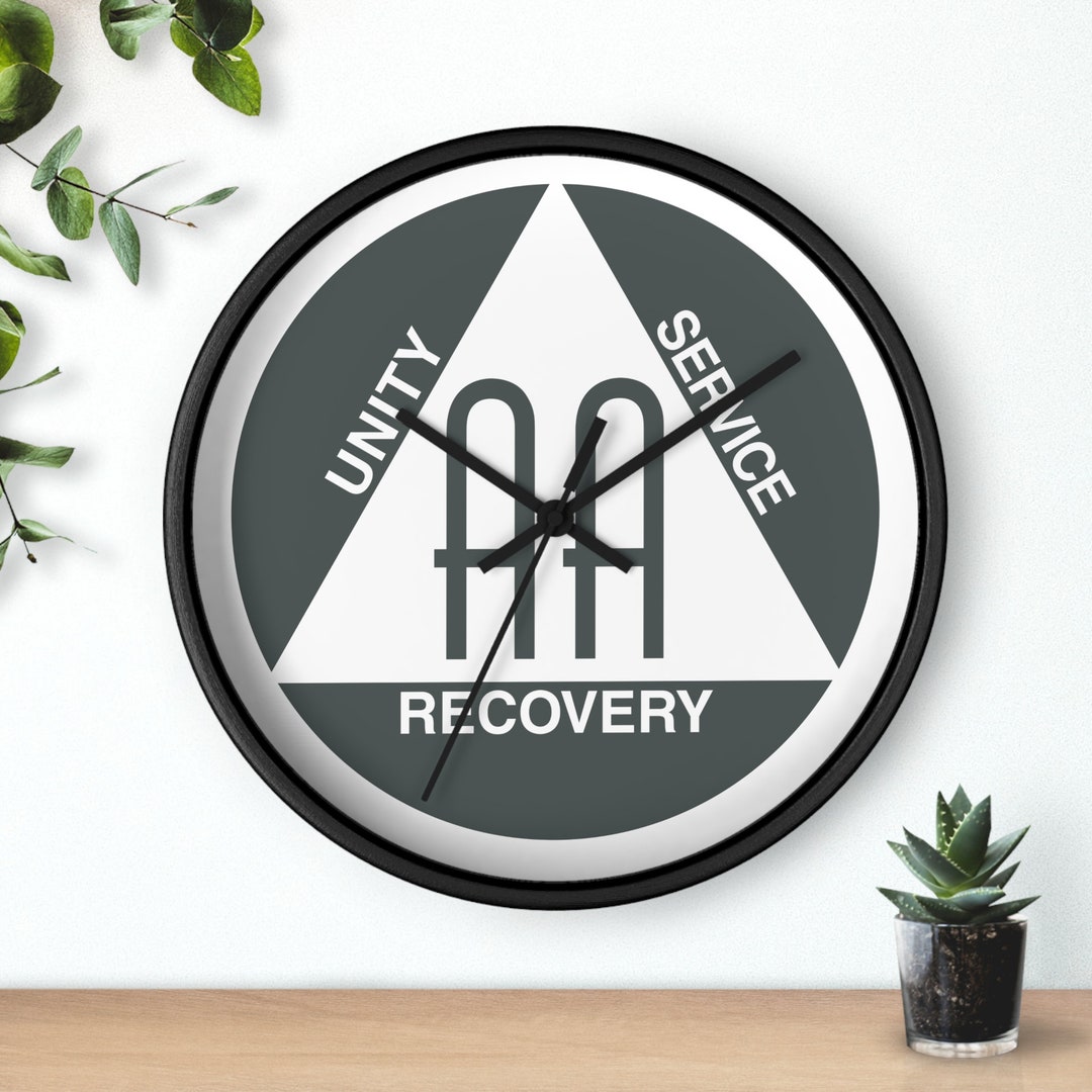 AA Logo Clock 10x10 Alcoholics Anonymous Mental Health Awareness Decor ...