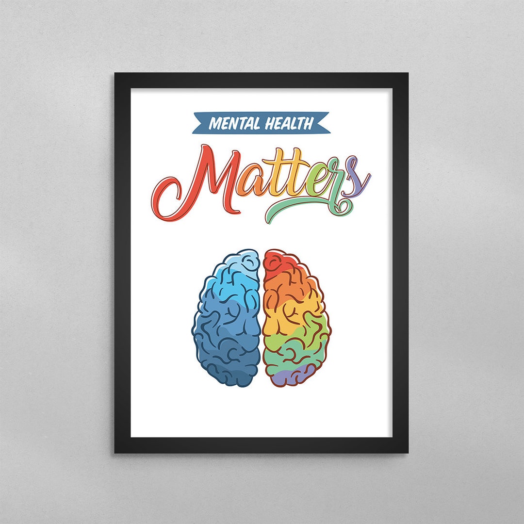 Mental Health Awareness Poster Wall Art Mental Health Matters Frame ...