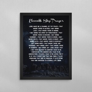 11th Step Prayer Poster: AA NA Addiction Recovery Wall Decor - Etsy