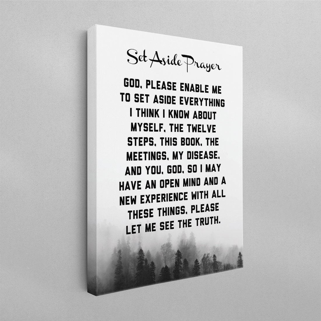 Set Aside Prayer Poster: AA NA Recovery Gift - Etsy