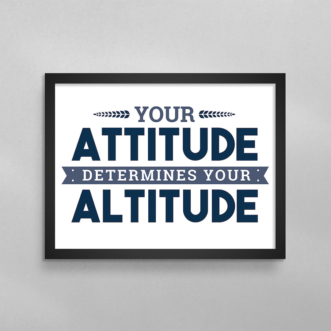 Mental Health Awareness Poster Wall Art Your Attitude Determines Your ...