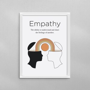 Empathy Definition Poster Wall Art Empathy Definition Feelings Therapy ...