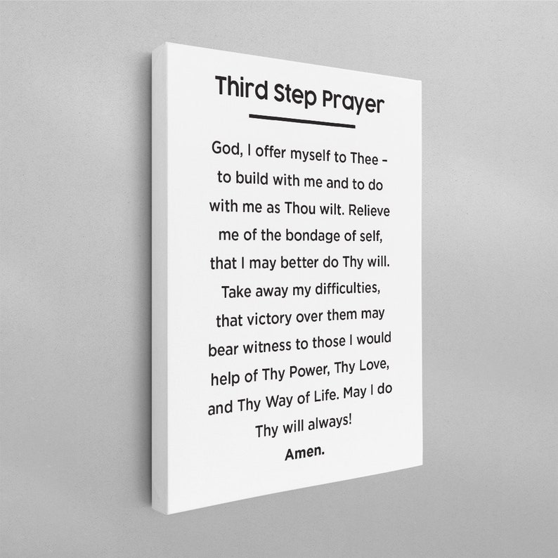 Third Step Prayer Poster: Minimalist Addiction Recovery Art - Etsy