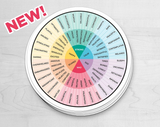 Feelings Color Wheel Series | Rainbow Sticker | Color Theory Art ...