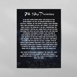 9th Step Promises Poster AA NA Third - Alcoholics and Narcotics ...