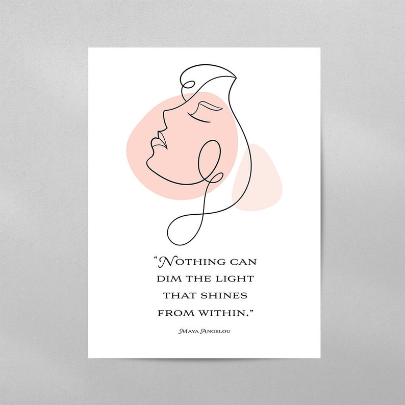 Maya Angelou Quote Print: Mental Health Awareness Wall Art - Etsy