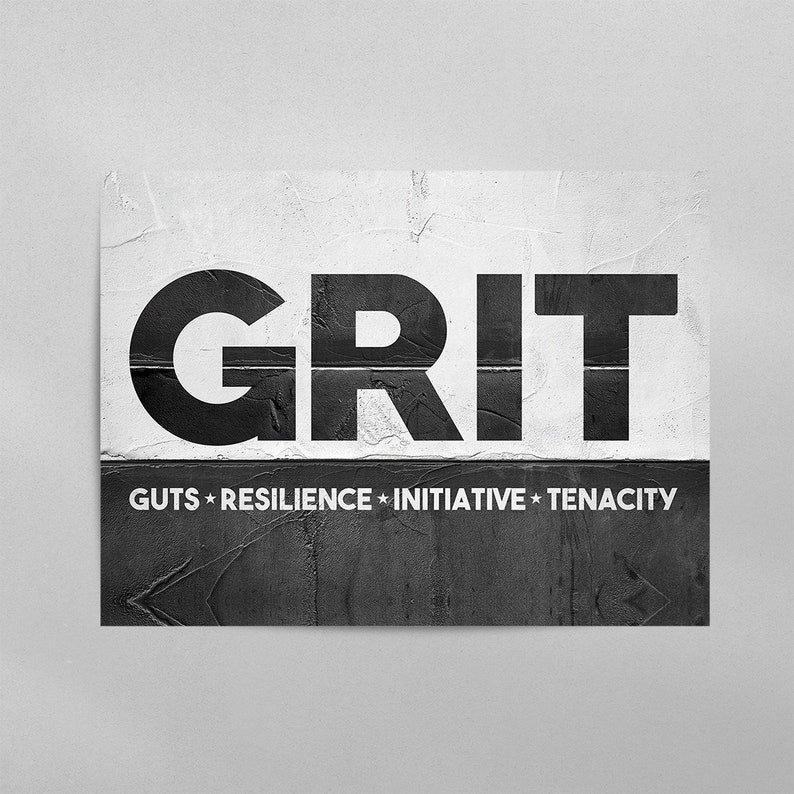 GRIT Mental Health Awareness Poster: Inspirational Therapy Quote - Etsy