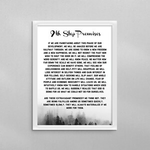 9th Step Promises Poster AA NA Third - Alcoholics and Narcotics ...