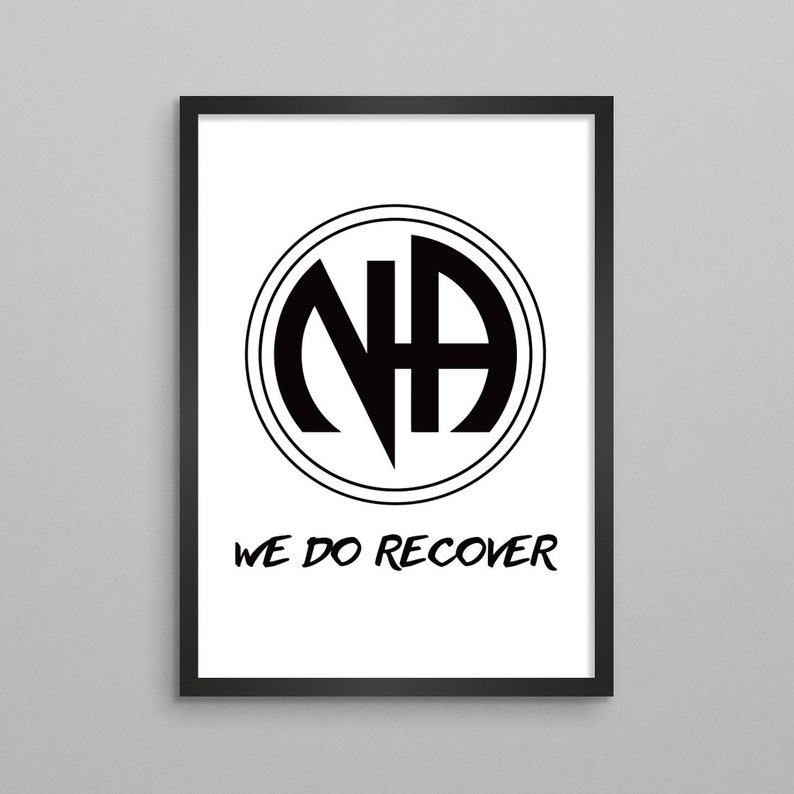 We Do Recover Narcotics Anonymous NA Poster Black or White - Etsy
