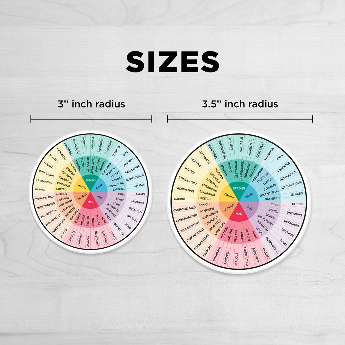 Feelings Wheel Magnet Emotions Chart for Counselor Therapist | Etsy