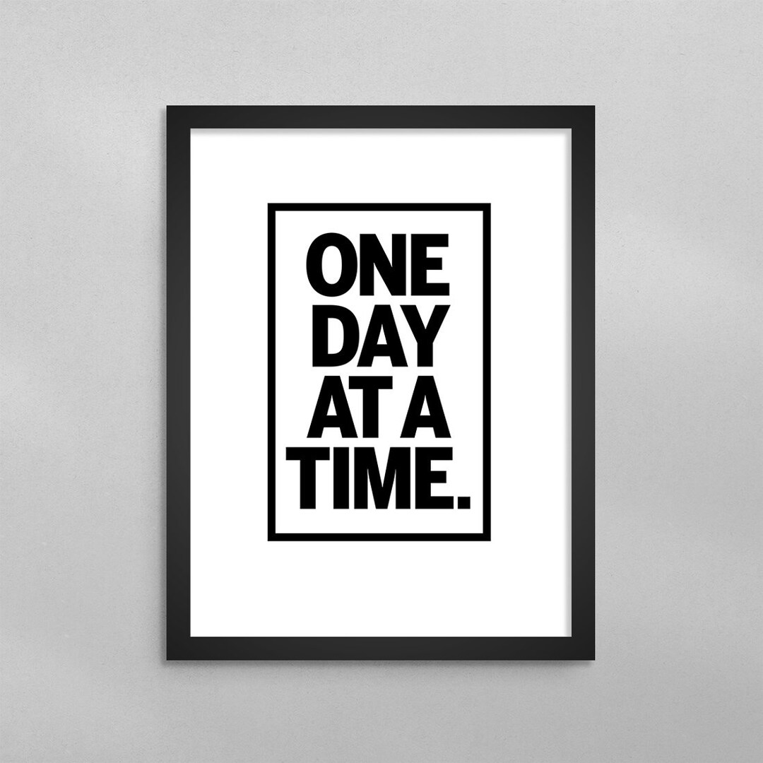 Mental Health Awareness Poster Wall Art One Day at a Time Therapy Frame ...