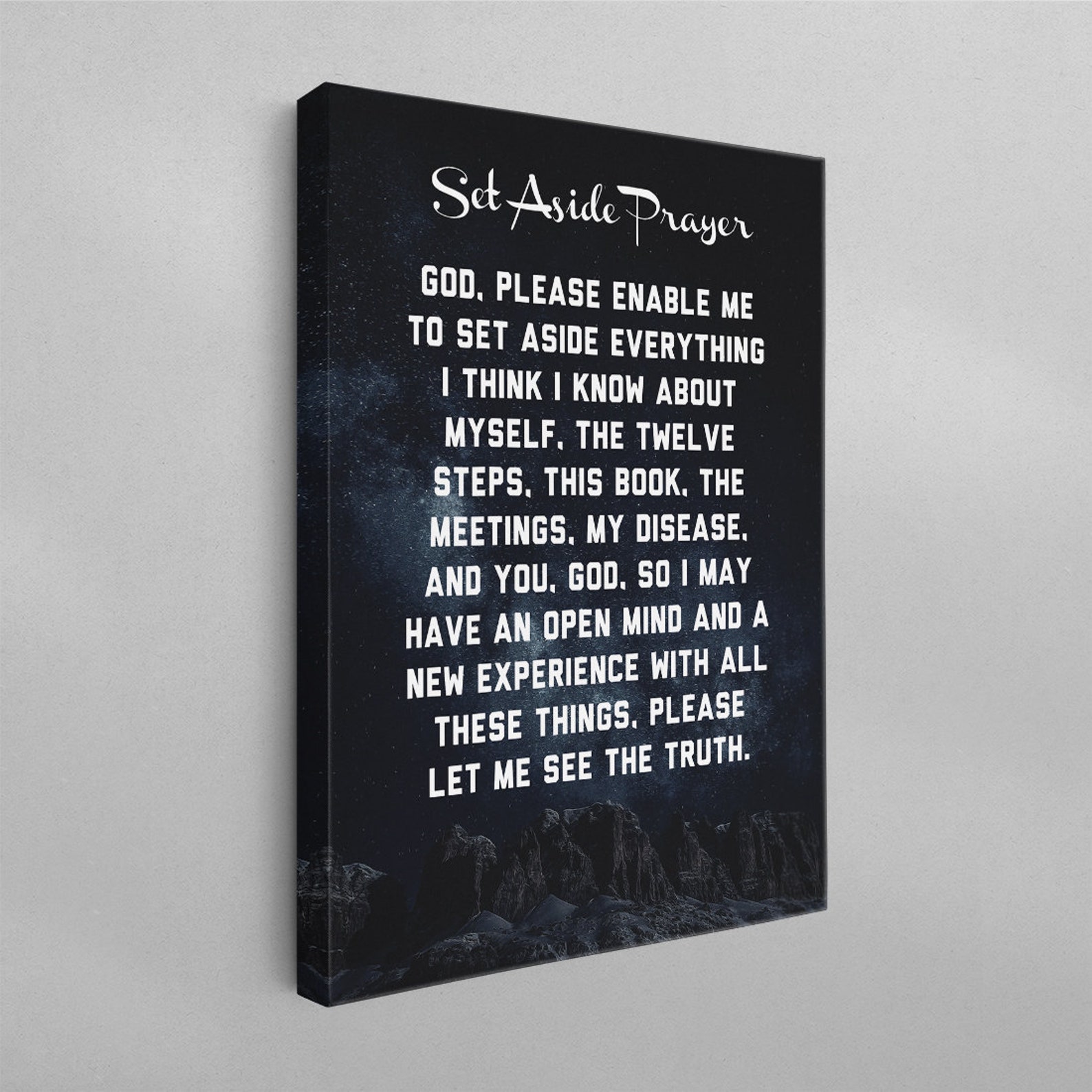 Set Aside Prayer Poster: AA NA Recovery Gift - Etsy