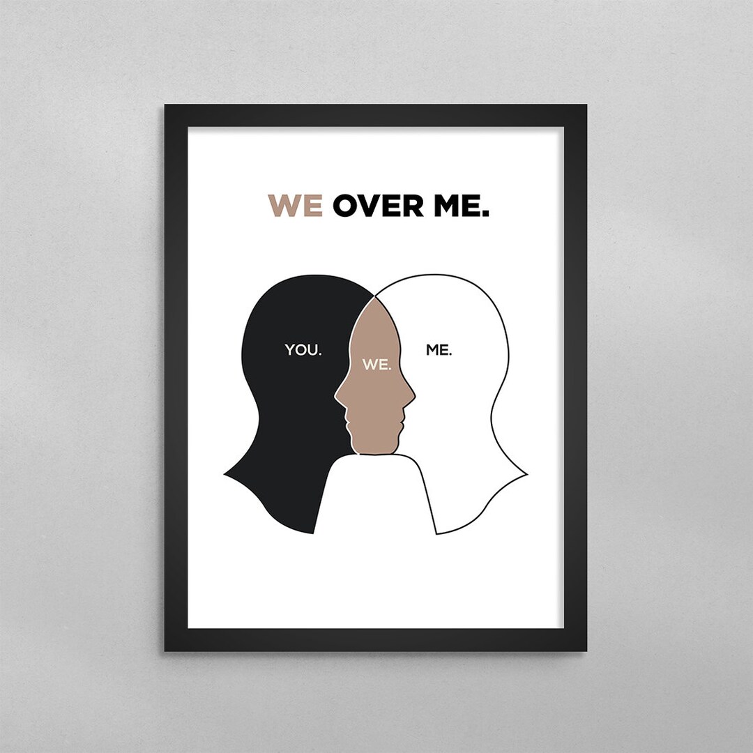 We Over Me Relationship Poster Marriage Counseling Therapy & Self ...