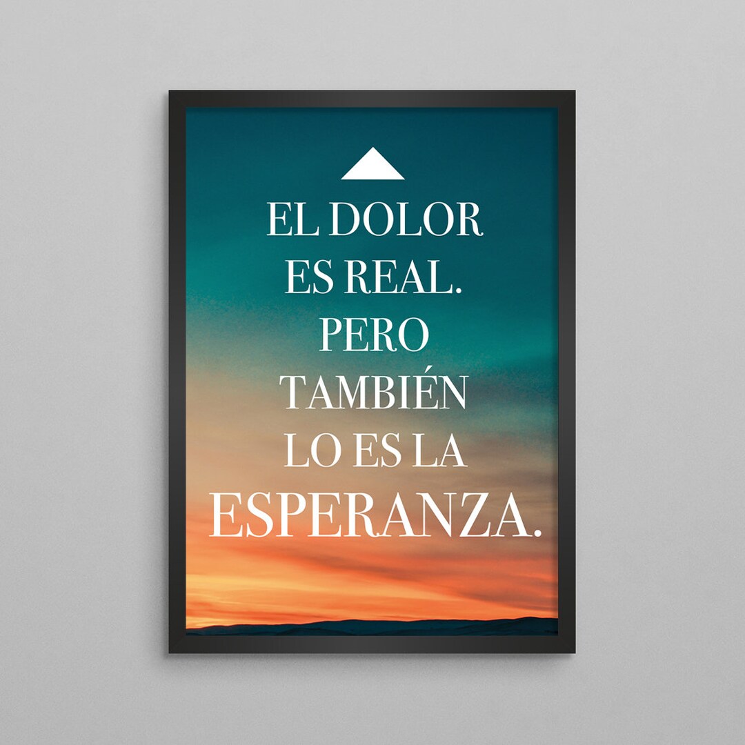 SPANISH Pain is Real but so is Hope Poster En Español - Mental Health ...