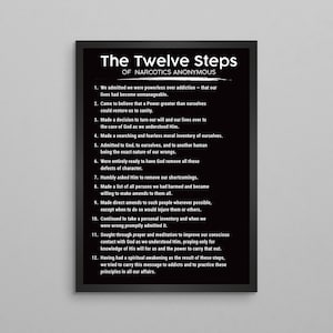 The Twelve 12 Steps of Narcotics Anonymous N.A. Poster 3 Styles ...