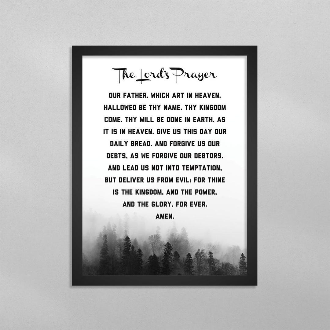 The Lord's Prayer Poster: Christian Bible Jesus Gift Recovery Sobriety ...