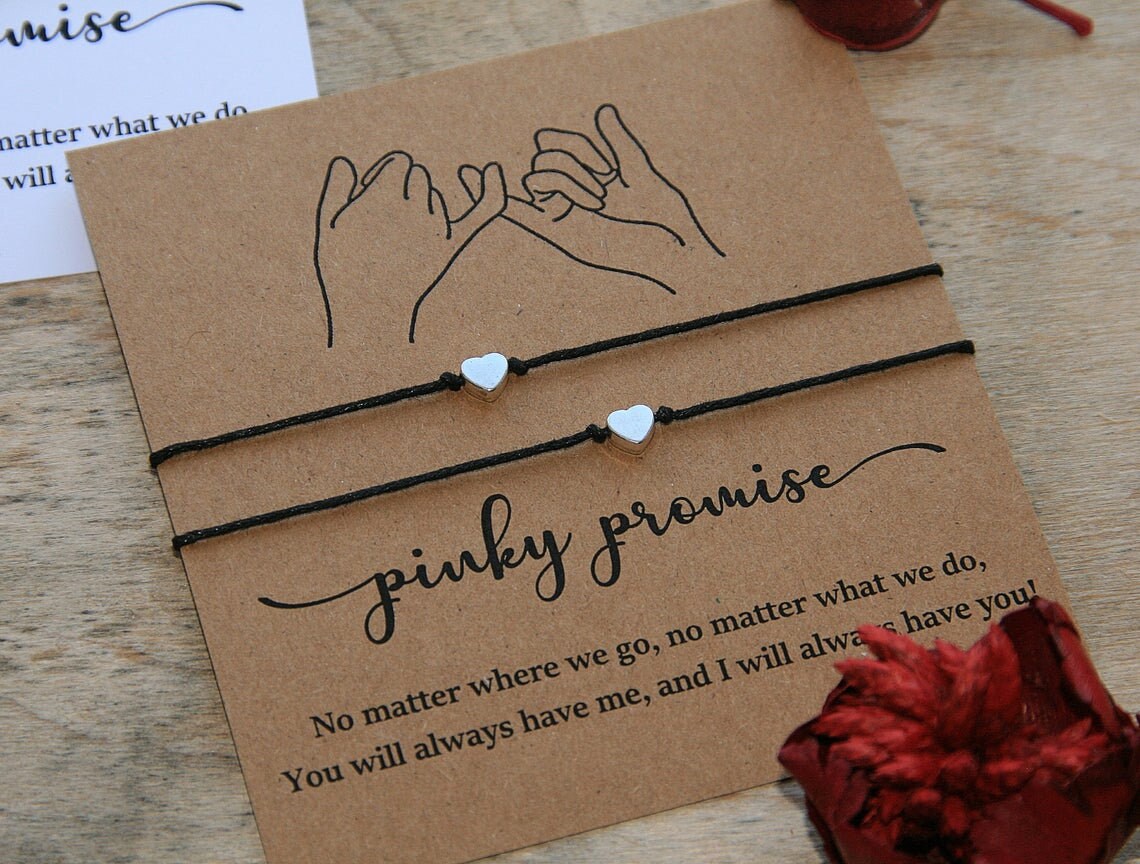 Pinky Promise Bracelet Promise Bracelets Couples Bracelet | Etsy UK
