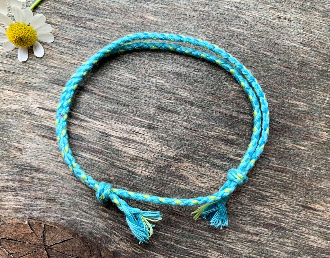 String Bracelet. Braided SURFER Adjustable Bracelet. Summer - Etsy UK