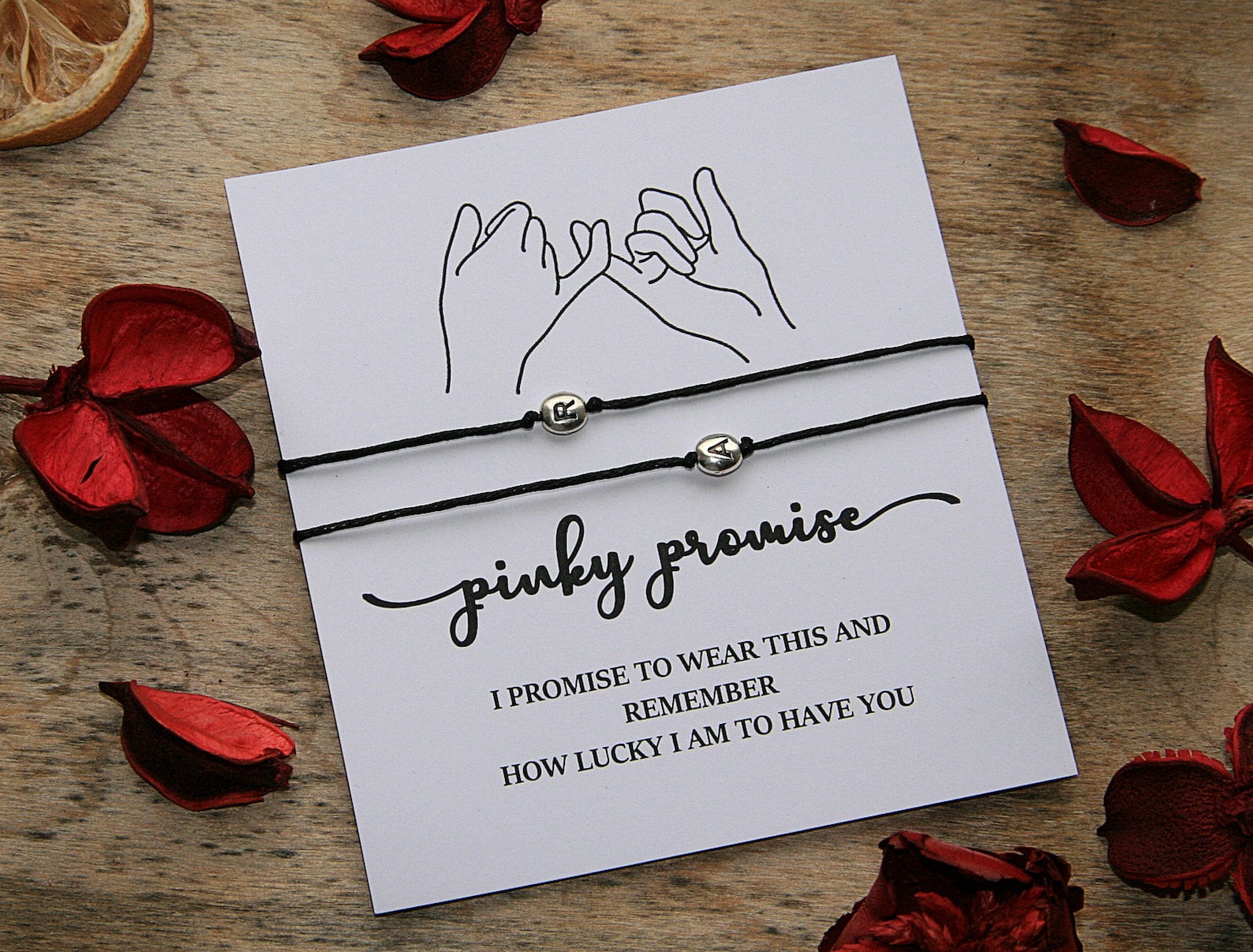 Pinky Promise Bracelet. Personalized His and Hers Bracelets. - Etsy UK