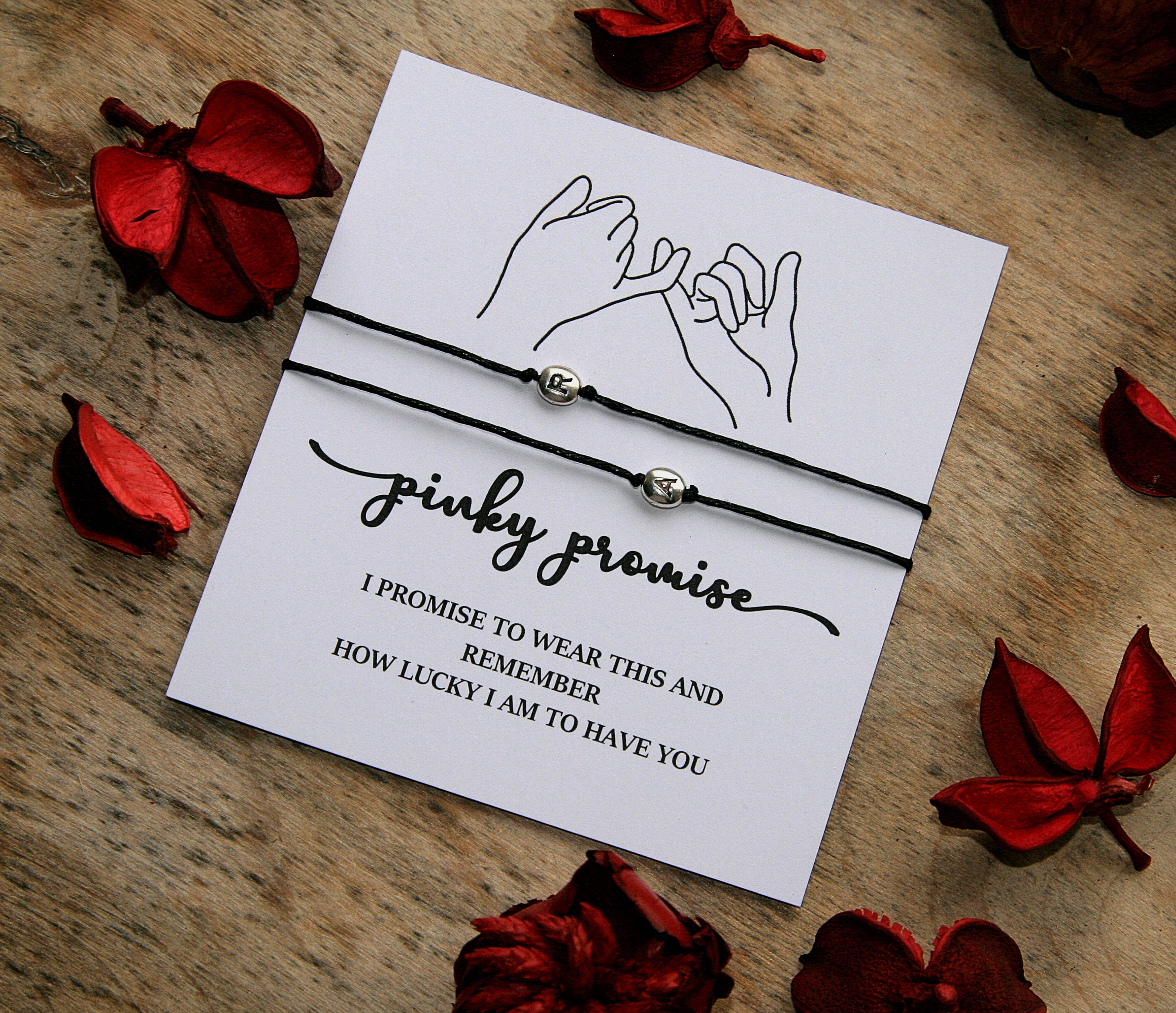 Pinky Promise Bracelet. Personalized His and Hers Bracelets. - Etsy UK