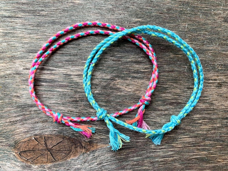 String Bracelet. Braided SURFER Adjustable Bracelet. Summer - Etsy UK