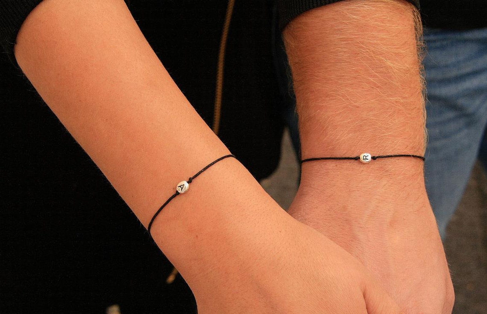 Pinky Promise Bracelet. Personalized His and Hers Bracelets. - Etsy UK