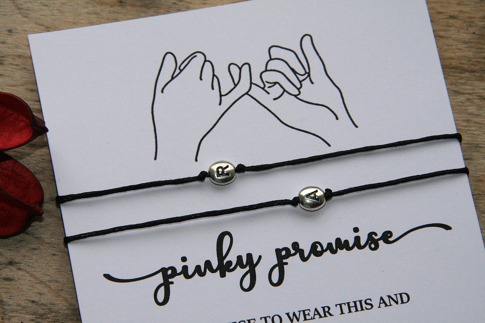Pinky Promise Bracelet. Personalized His and Hers Bracelets. - Etsy UK