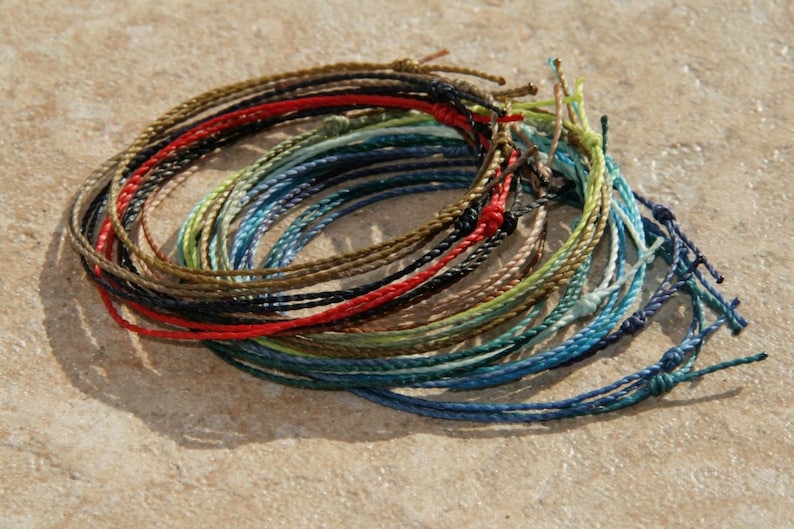 String Bracelet. Sliding Knot's Bracelet. Surfer's Waterproof ...