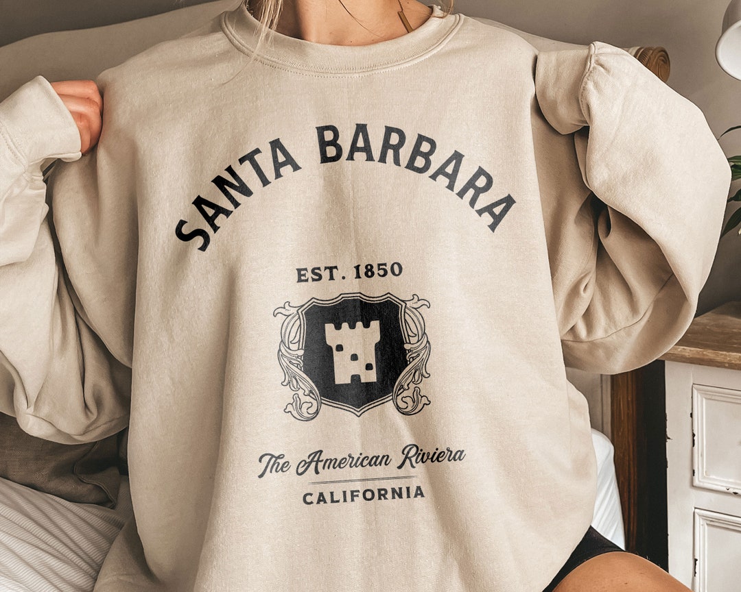 Santa Barbara, California american Riviera Baggy Sweatshirt, Soft and ...