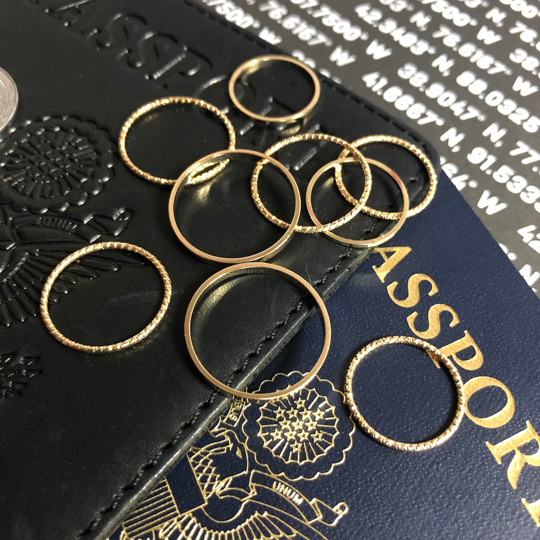Gold Midi Rings Set: Minimalist Knuckle Stackable Rings (sizes 6-8) - Etsy