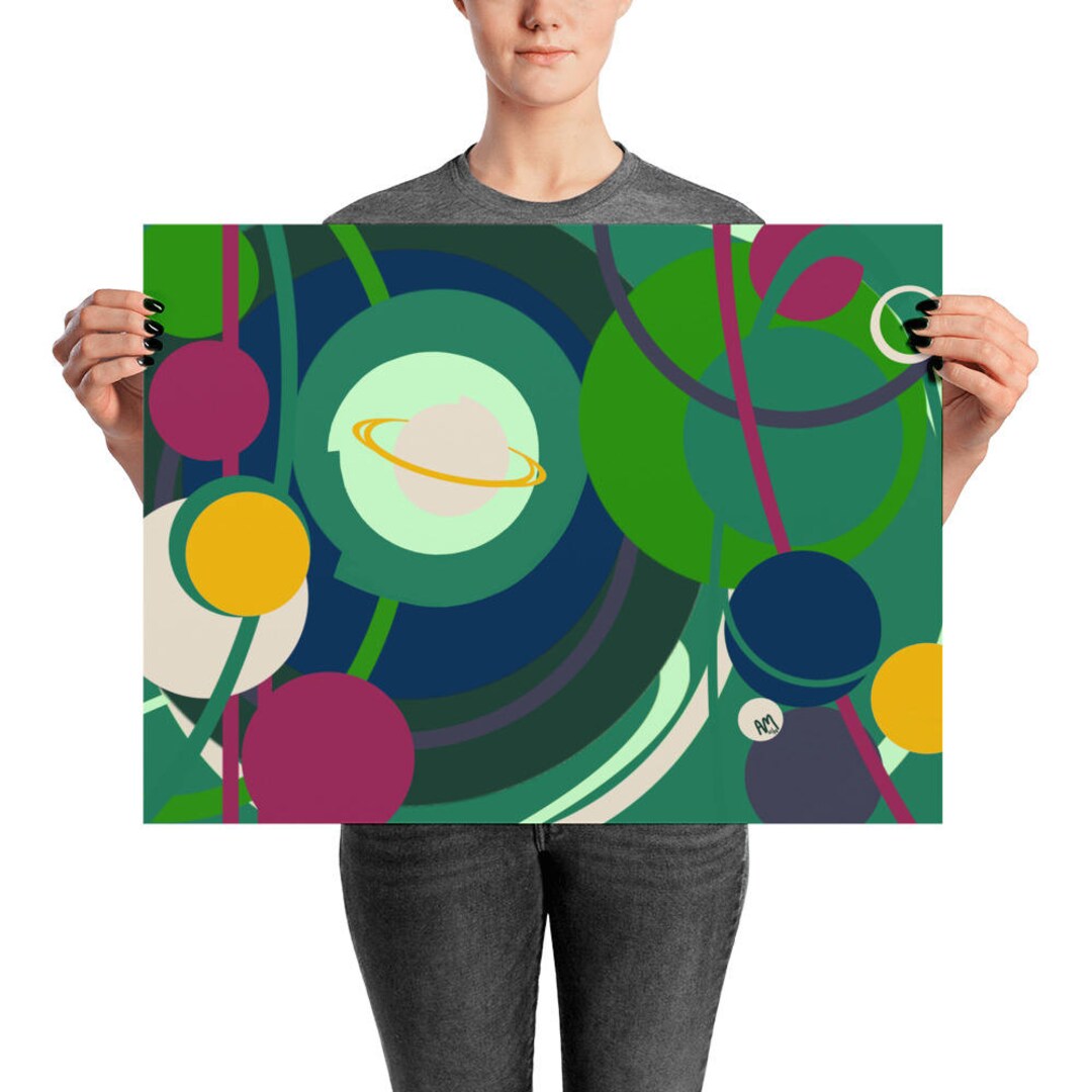 Art Print - "night Jungle" by Anna Maria Garza, Bold, Modern, Abstract ...