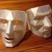 Low poly face mask for halloween or masquerade | Etsy