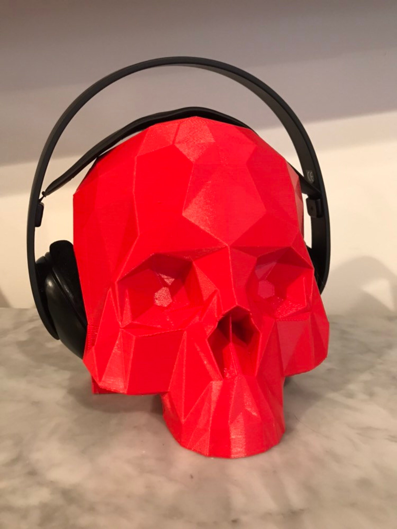 Low Poly Skull Headphone Stand Gift for Streamers and Video - Etsy